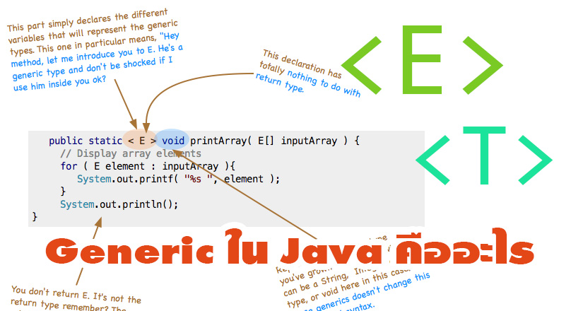 และ หรือ Generic ใน Java คืออะไร และใช้ยังไงกัน 